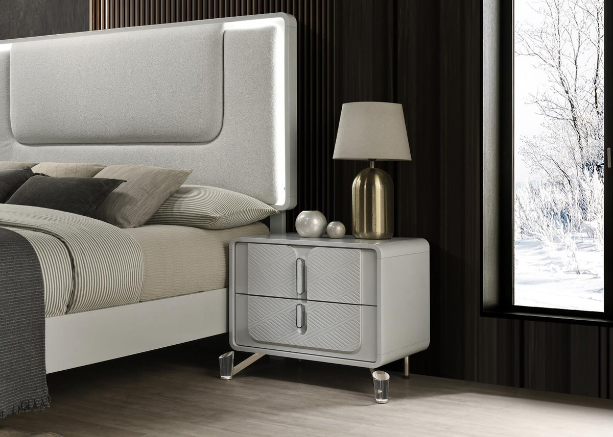 B023 - Nightstand - Cool Gray — Stylish Home Furniture